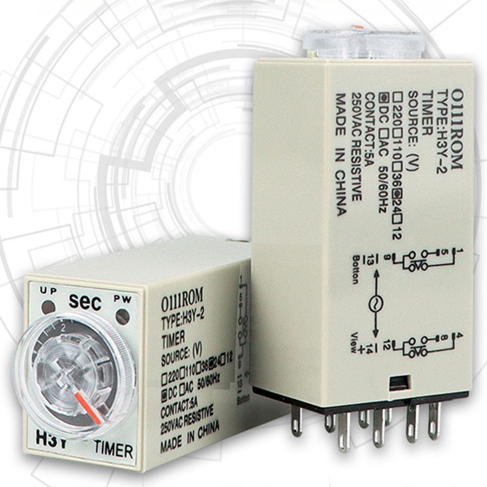 8-Pin 60-Second Timer Power-On Delay Relay H3Y-2 Small Time Relay ...