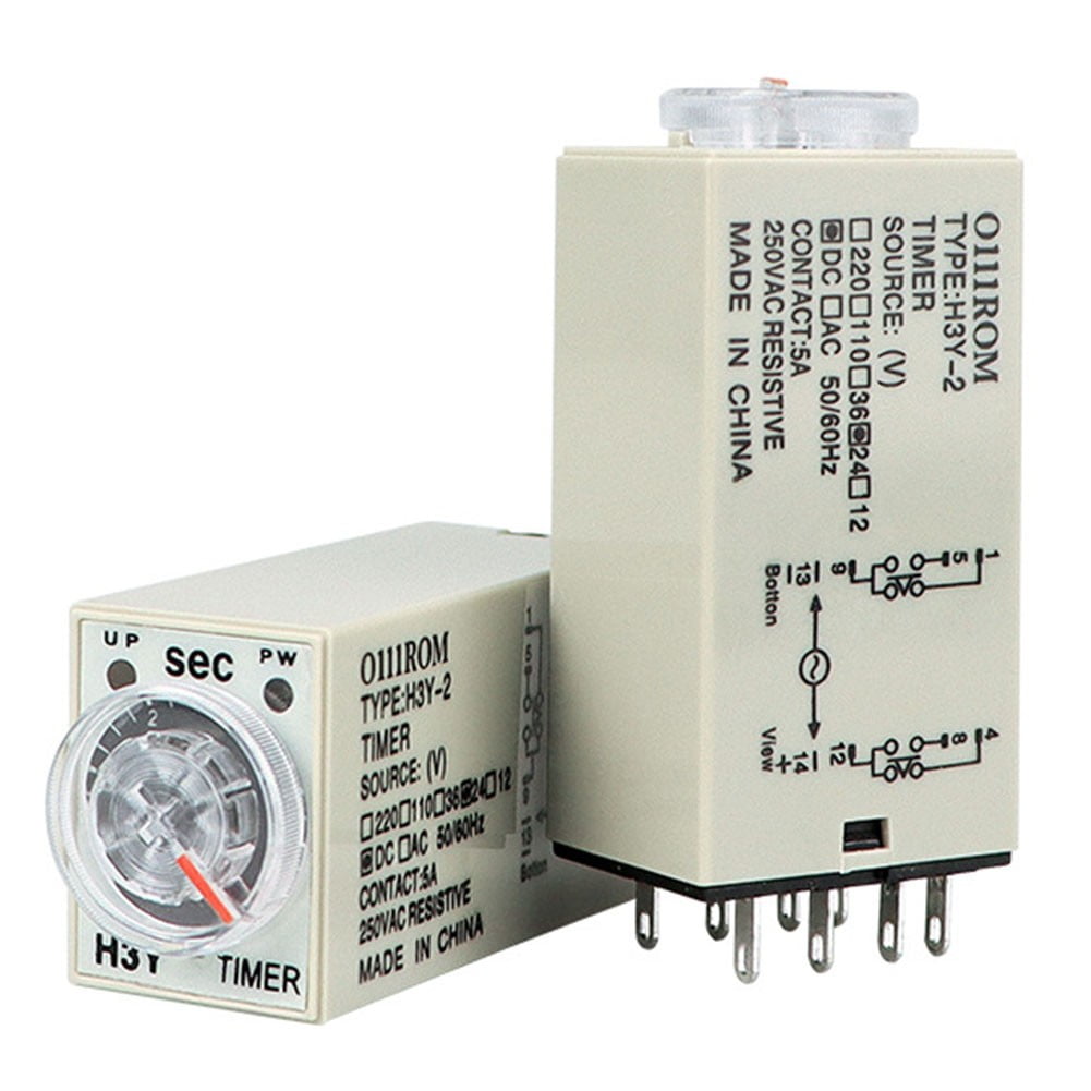 8-Pin 60-Second Timer Power-On Delay Relay H3Y-2 Small Time Relay ...