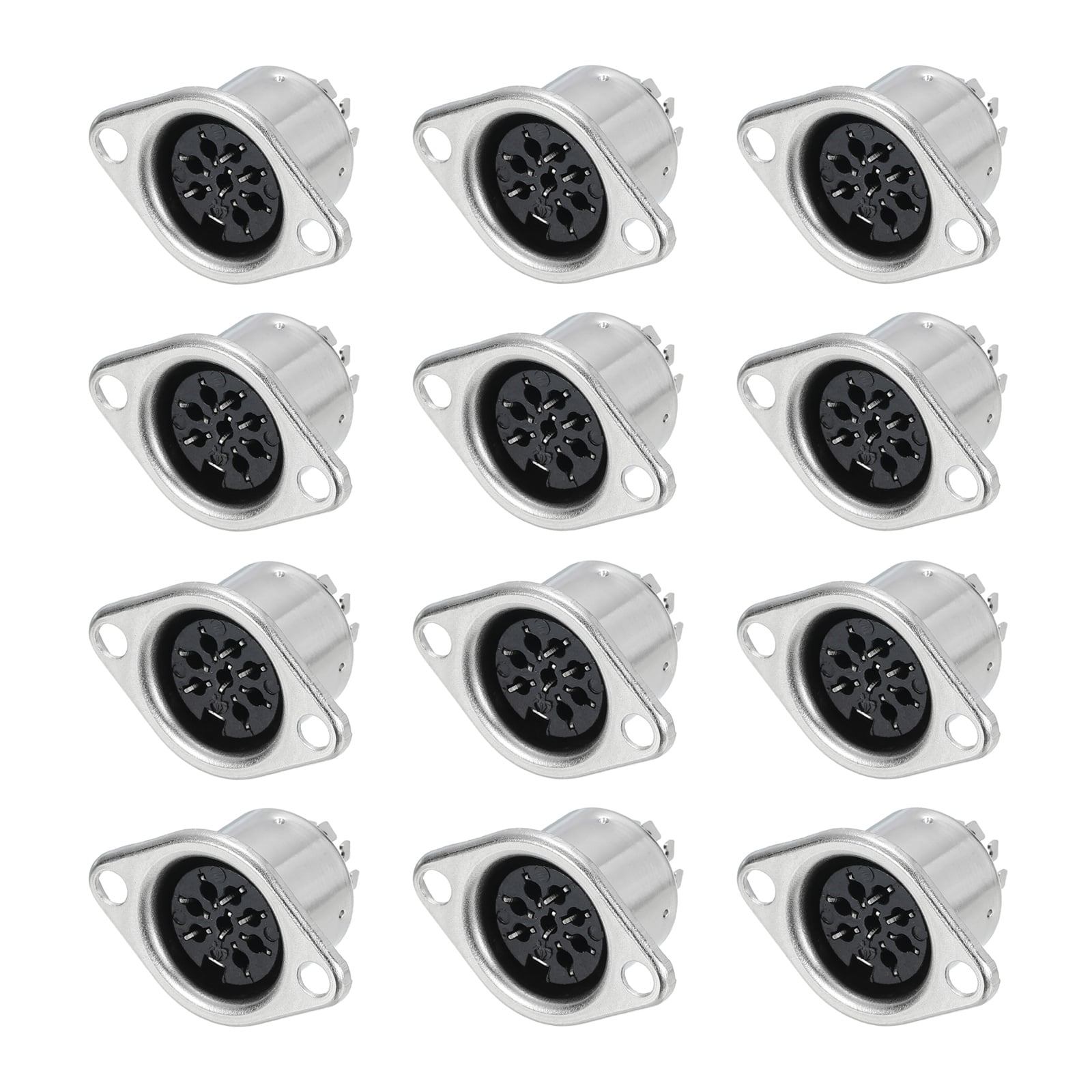 8-Pin DIN Socket Female Jack Socket Connector Panel Mount,Pack of 12 ...