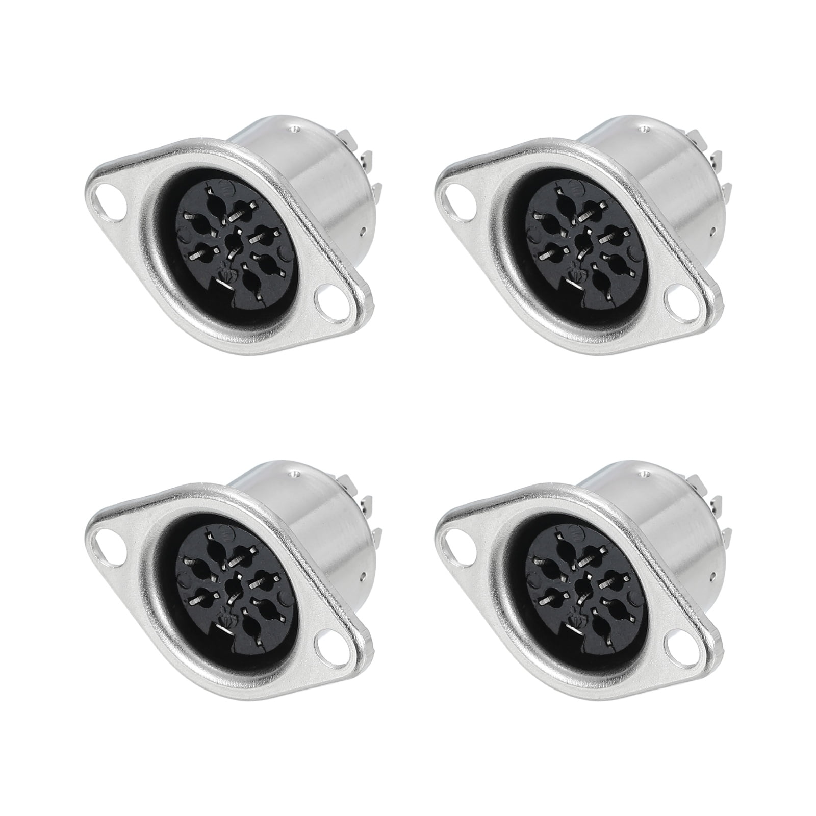 8-Pin DIN Socket Female Jack Socket Connector Panel Mount,Pack of 4 ...