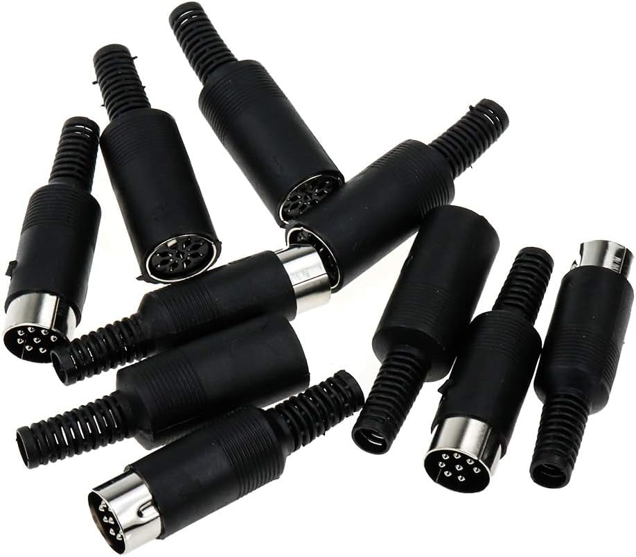 8 Pin Female + Male Adapter Socket Audio AV Connector - 5 Pairs ...