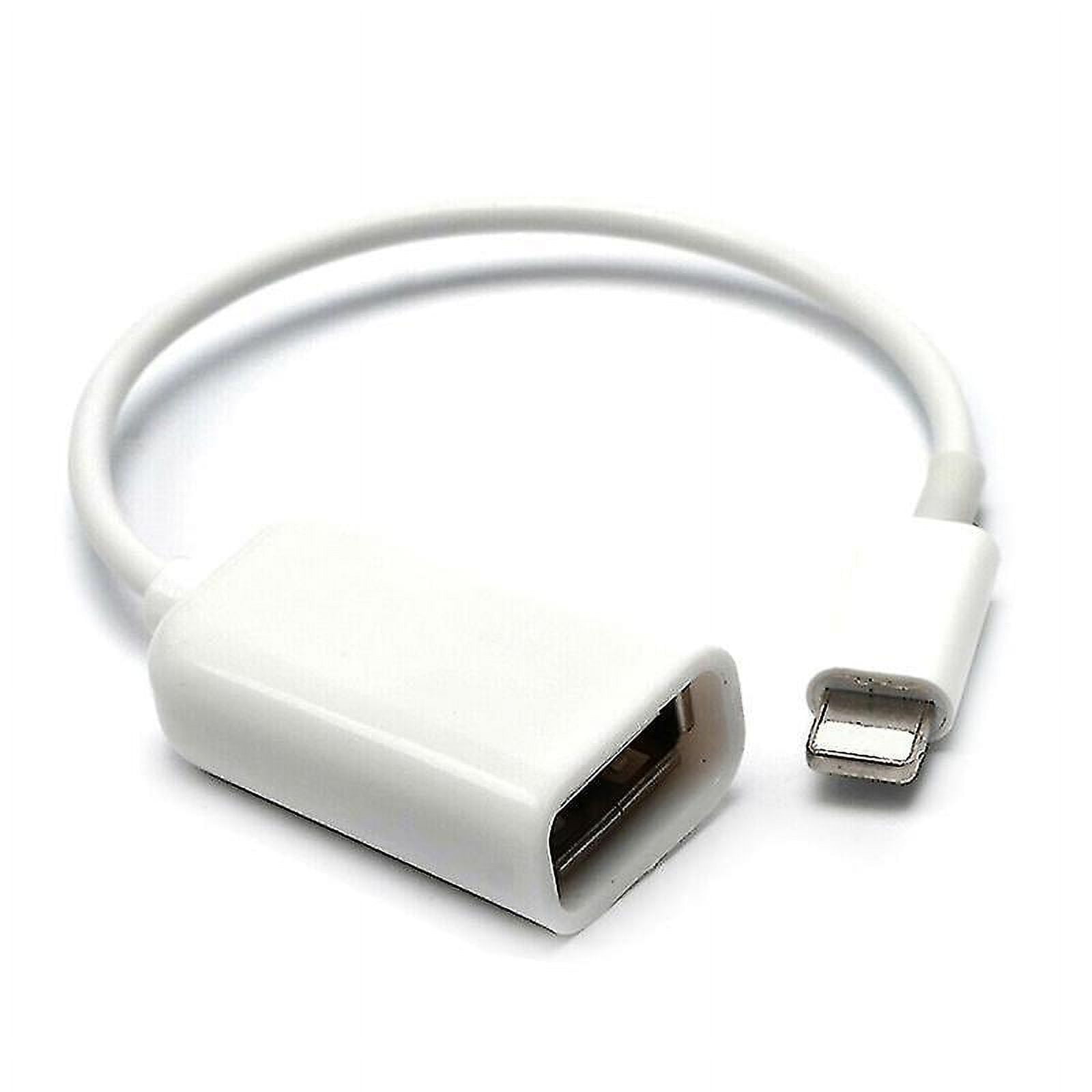 8 Pin Otg Adapter Male To Usb Cable Lead for iphone Ipad Camera White ...