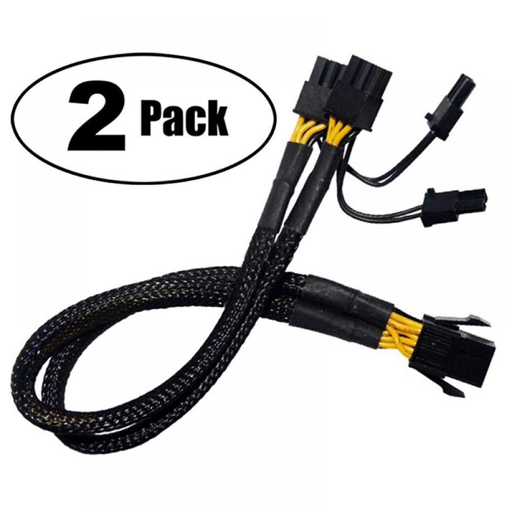 8 Pin PCI-E To 2 PCI-E 8 Pin (6 Pin + 2 Pin) Power Cable, Splitter PCI ...