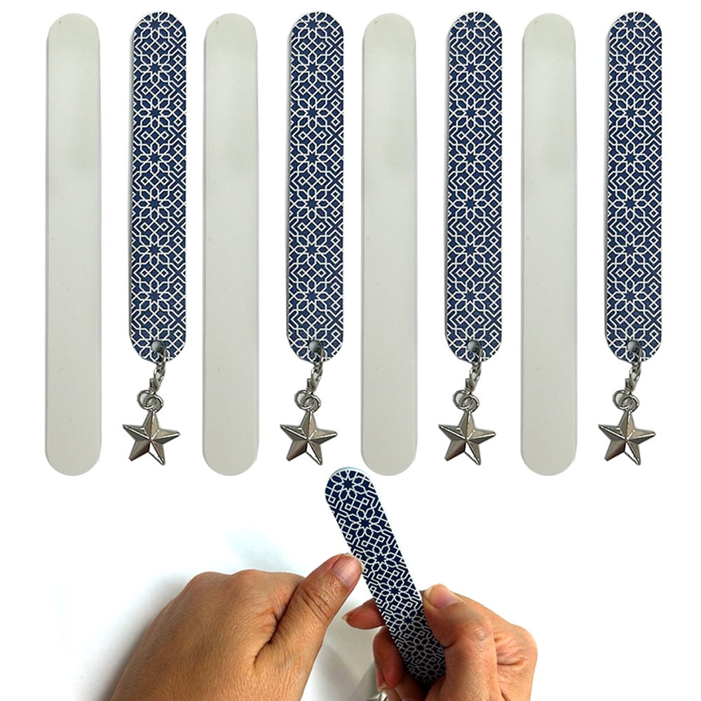 8 Pk Double Sided Nail Files Fingernail Washable Salon Boards Emery ...