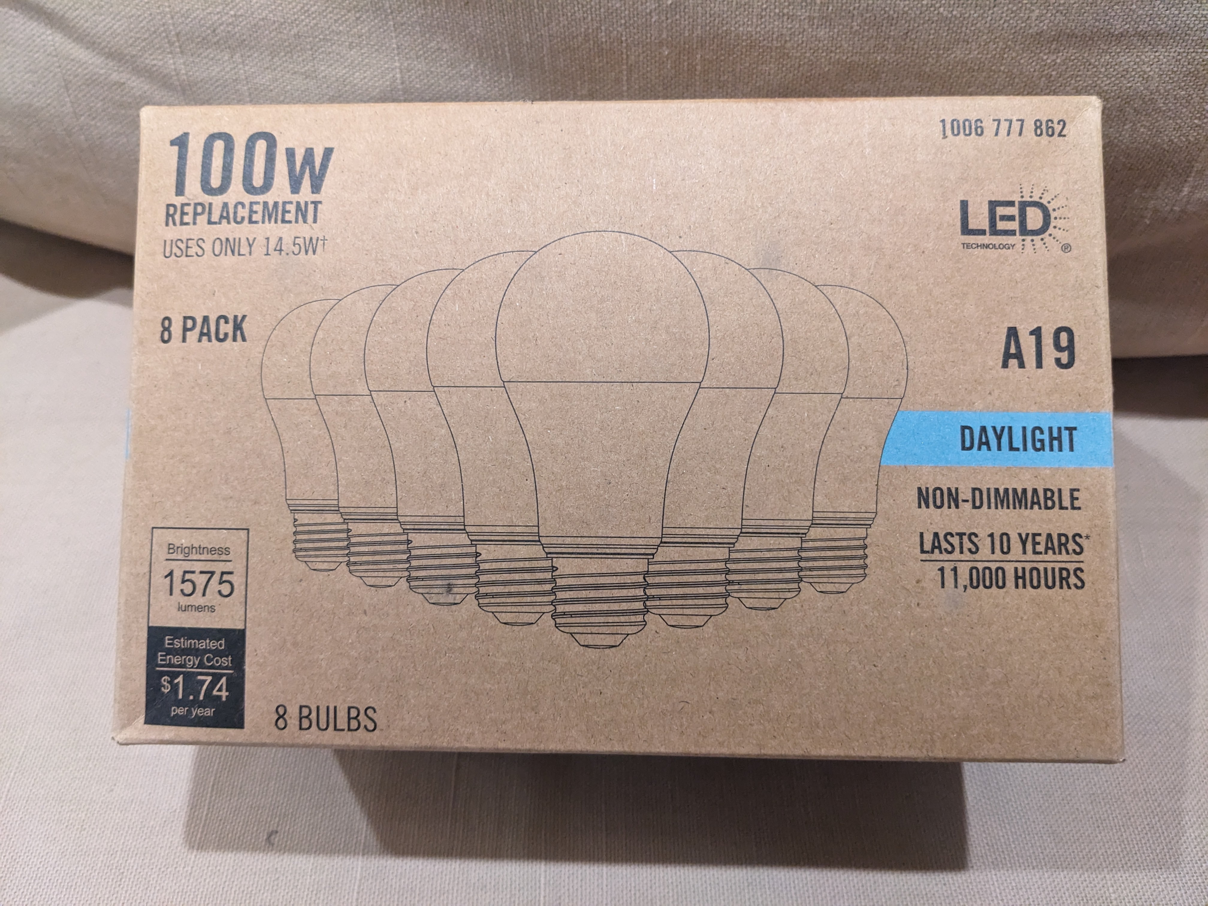 Ecosmart 100w A19 Daylight 8pack LED Light Bulbs - Walmart.com