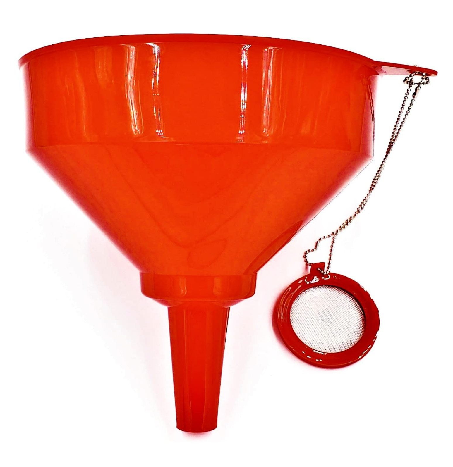 8" Plastic Brewing Cooking Oil Funnel with Attached Screen Reusable ...