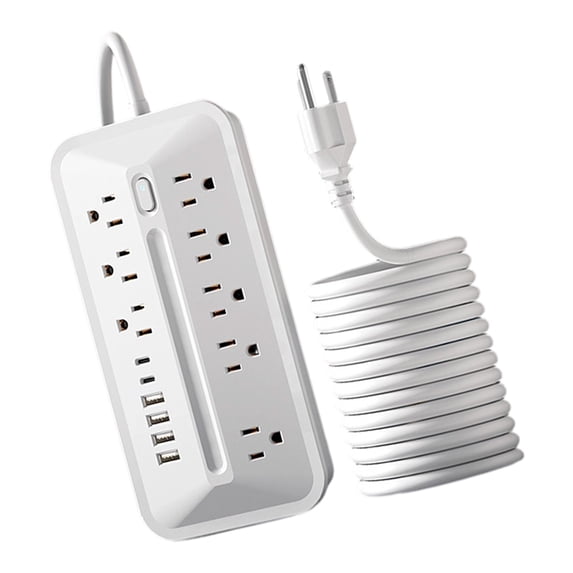 8 Plugs Outlet 6 USB Charging Stations 1.5M Cable Surges Protector ...