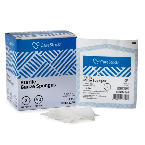 8-Ply Gauze Sponge Sterile 4 x 4" 200 Box(es) 2 per Box - Walmart.com