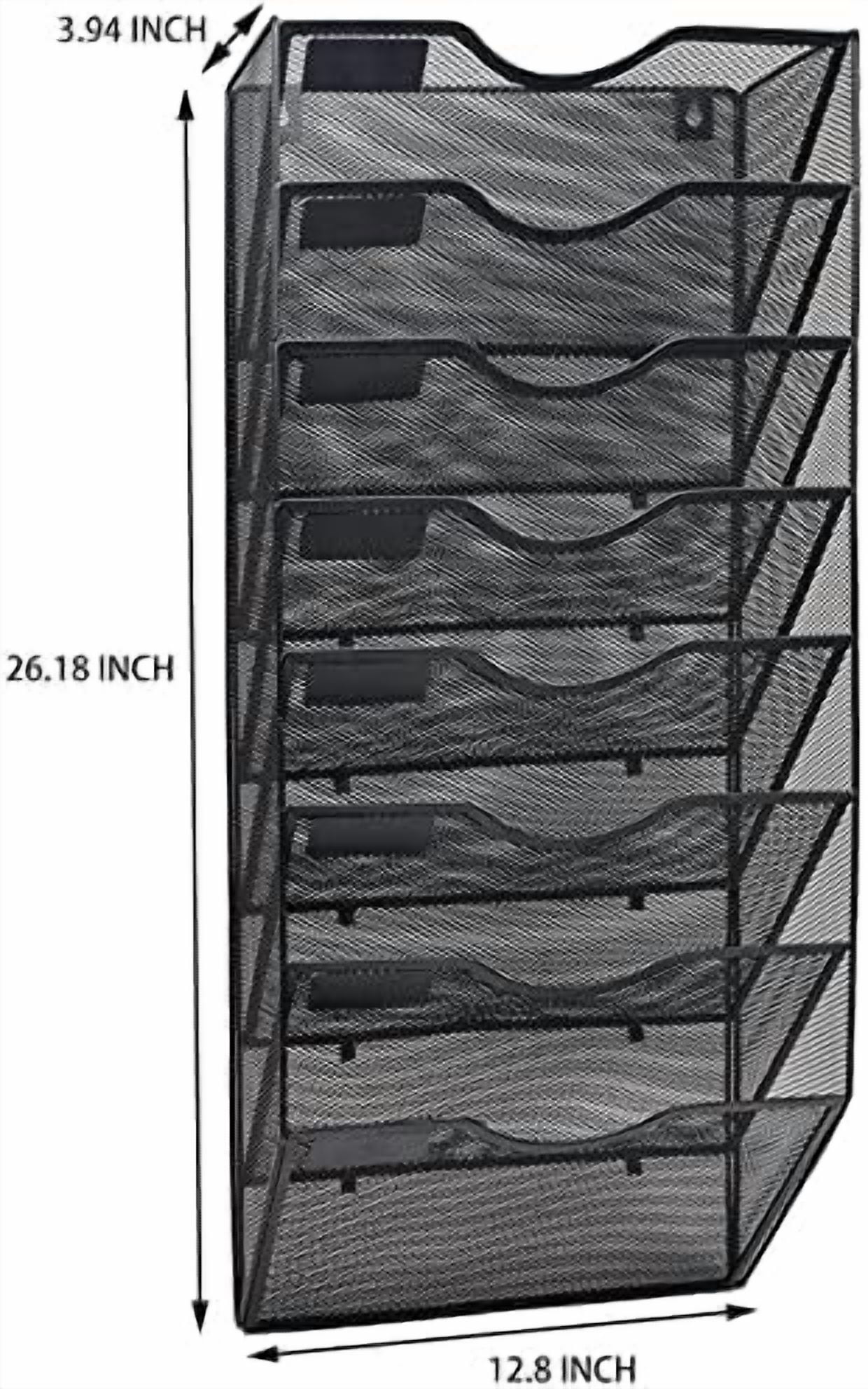 8 Pocket Mesh Hanging Wall File Organizer, Wall Mounted Mail Paper ...