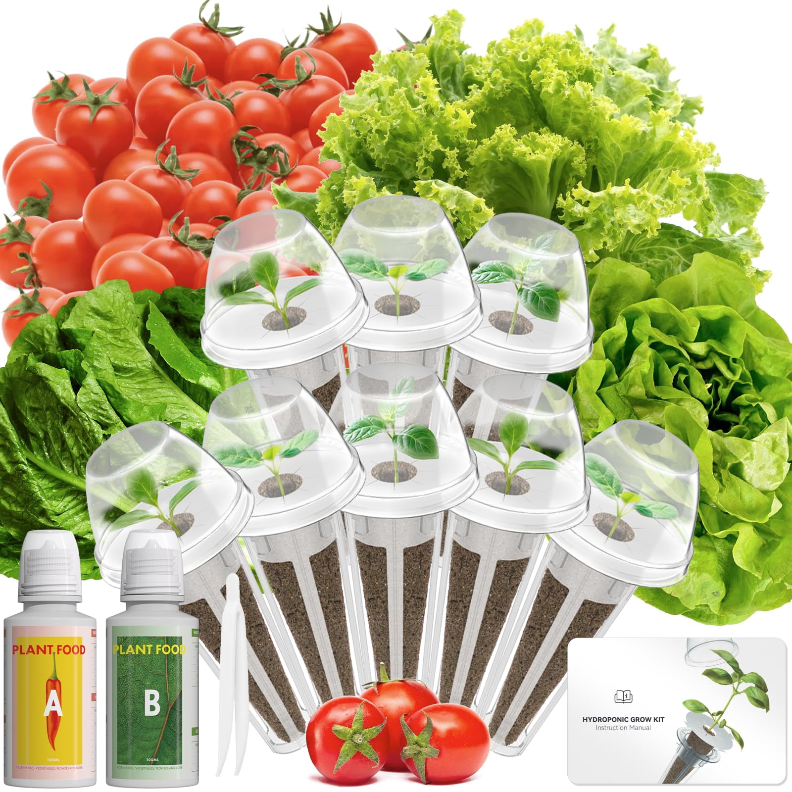 Salad Seed Pod CORNET Kits for AeroGarden, iDOO Hydroponics Growing ...