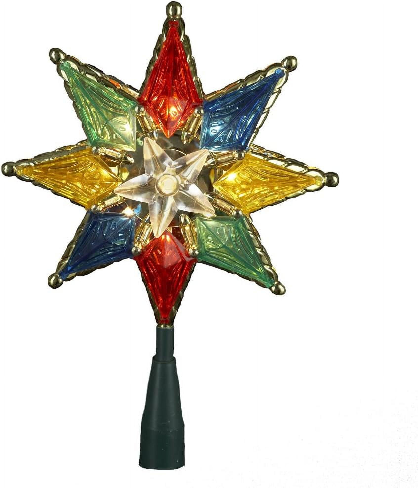 8-Point Star Christmas Treetop, 8-Inch, Multi-Colored - Walmart.com