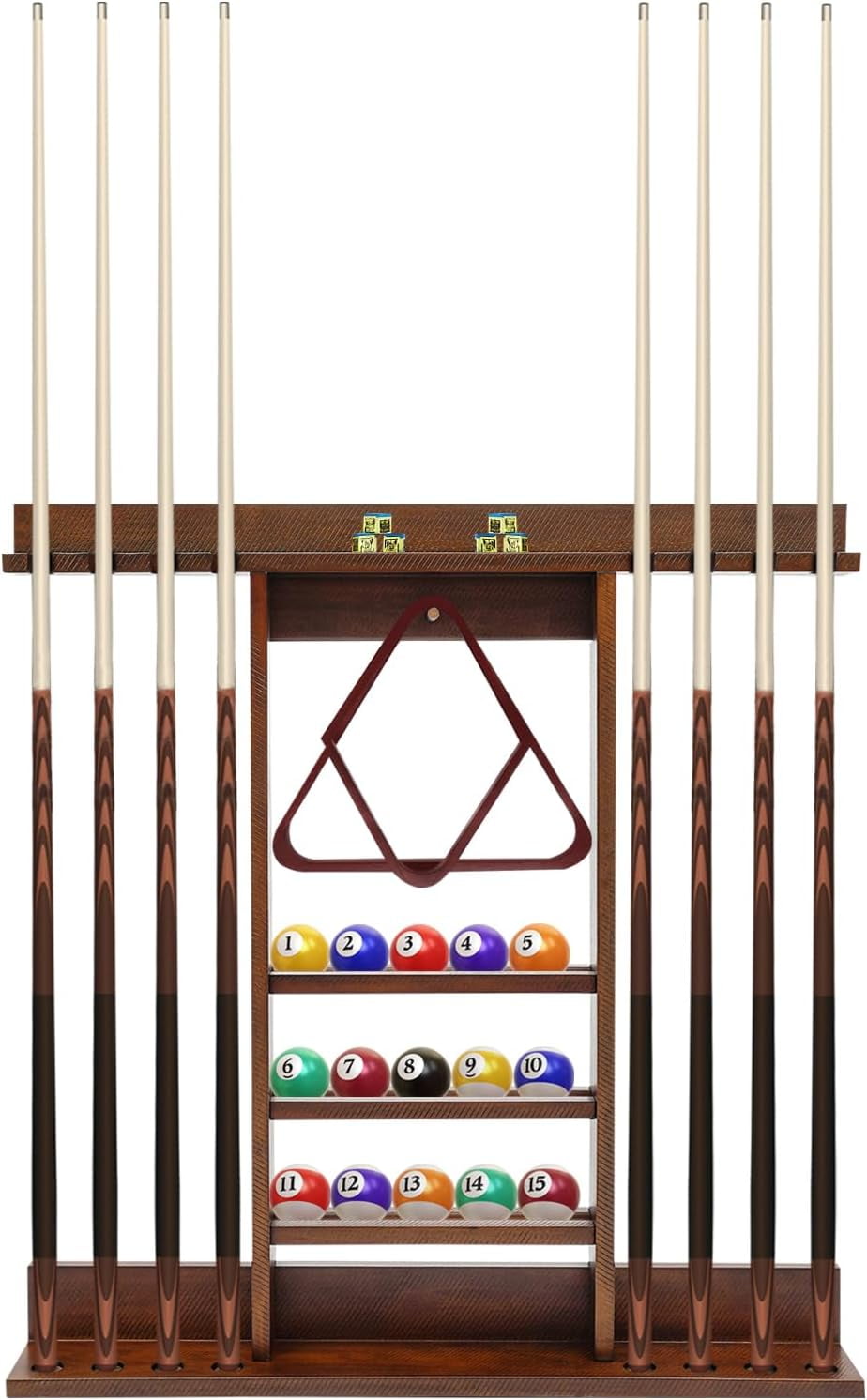 8 Pool Cue Rack Wall Mount, Billiard Pool Cue Stick Holder, Pool Table ...