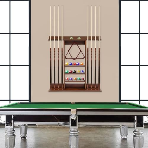 8 Pool Cue Wall Rack, Pool Stick Holder Wall Mount, Billiard Stick Wall ...