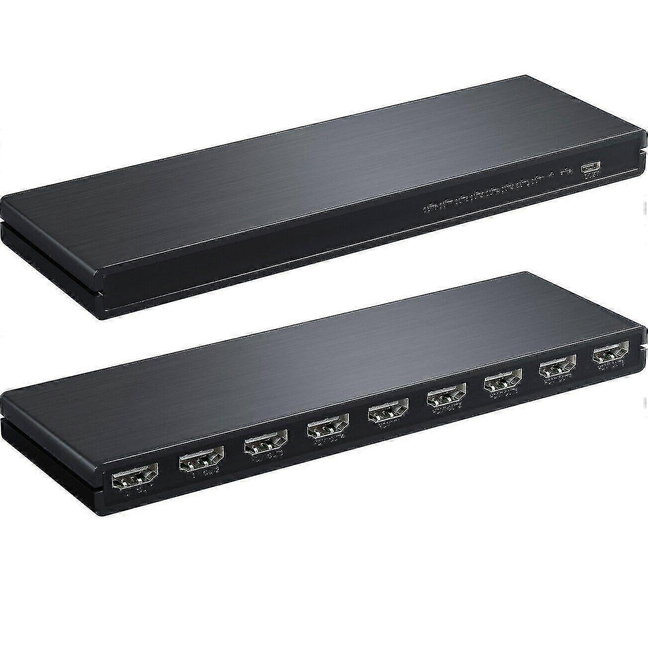 8 Port 1 In 8 Out 1x8 Hdmi Splitter Audio Video 1080p Hub For Hd Hdtv ...
