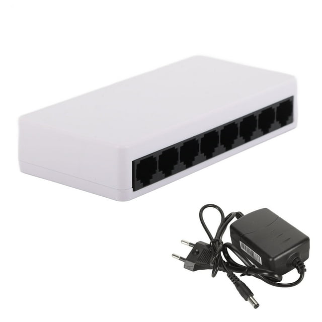 8 Port 10/100Mbps Ethernet Switch Support Desktop Wall Mount Unmanaged ...