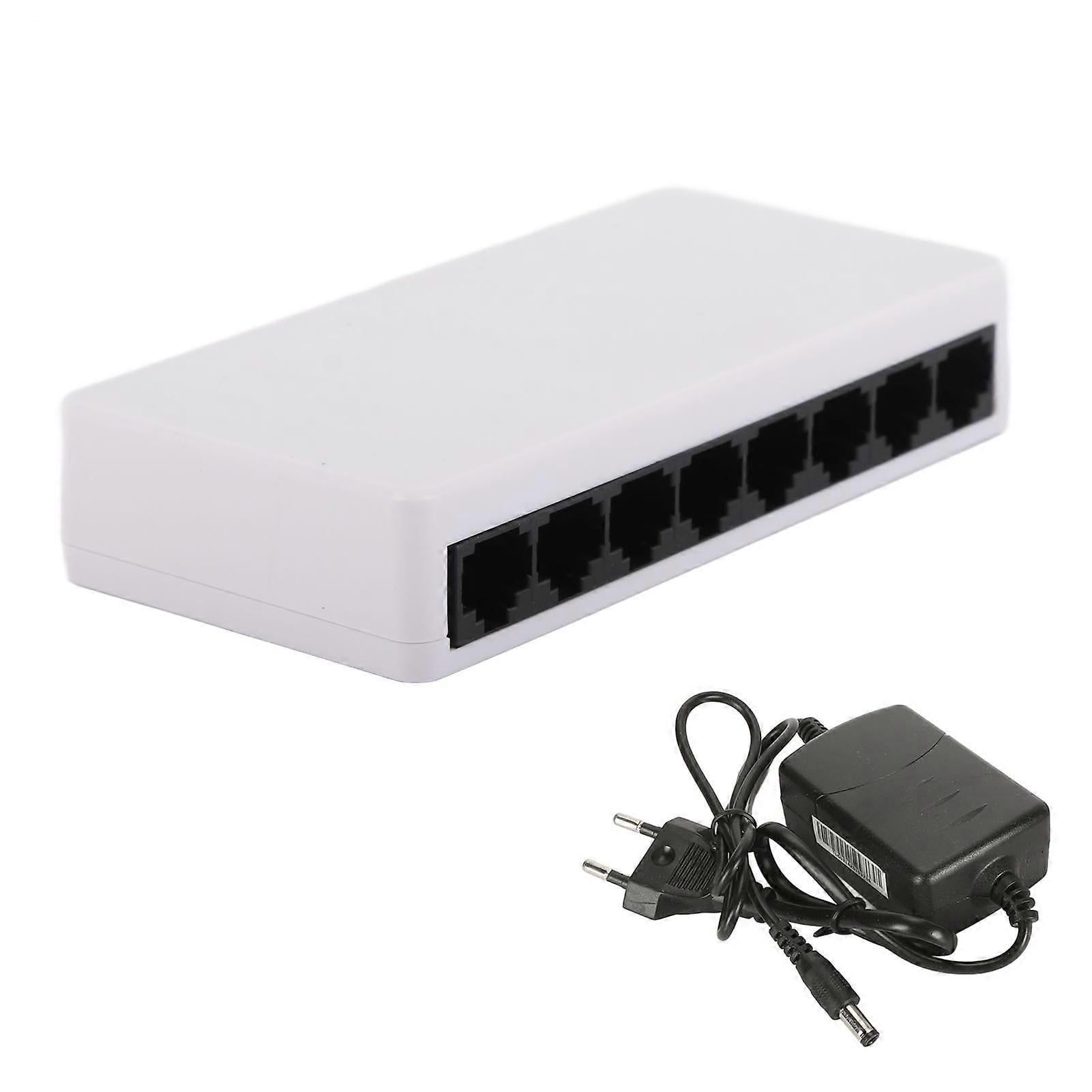 8 Port 10/100Mbps Ethernet Switch Support Desktop Wall Mount Unmanaged ...