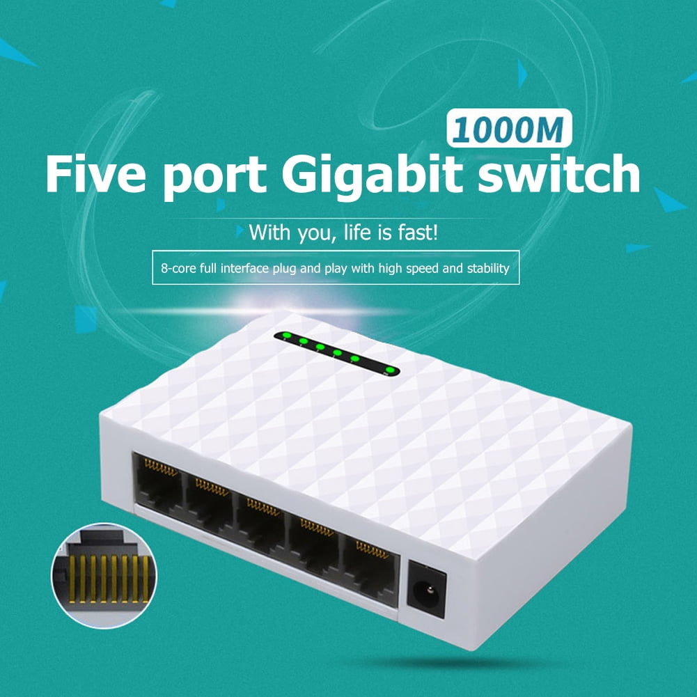 8 Port 1000Mbps EU Gigabit Network Switch Ethernet Smart Switcher High ...