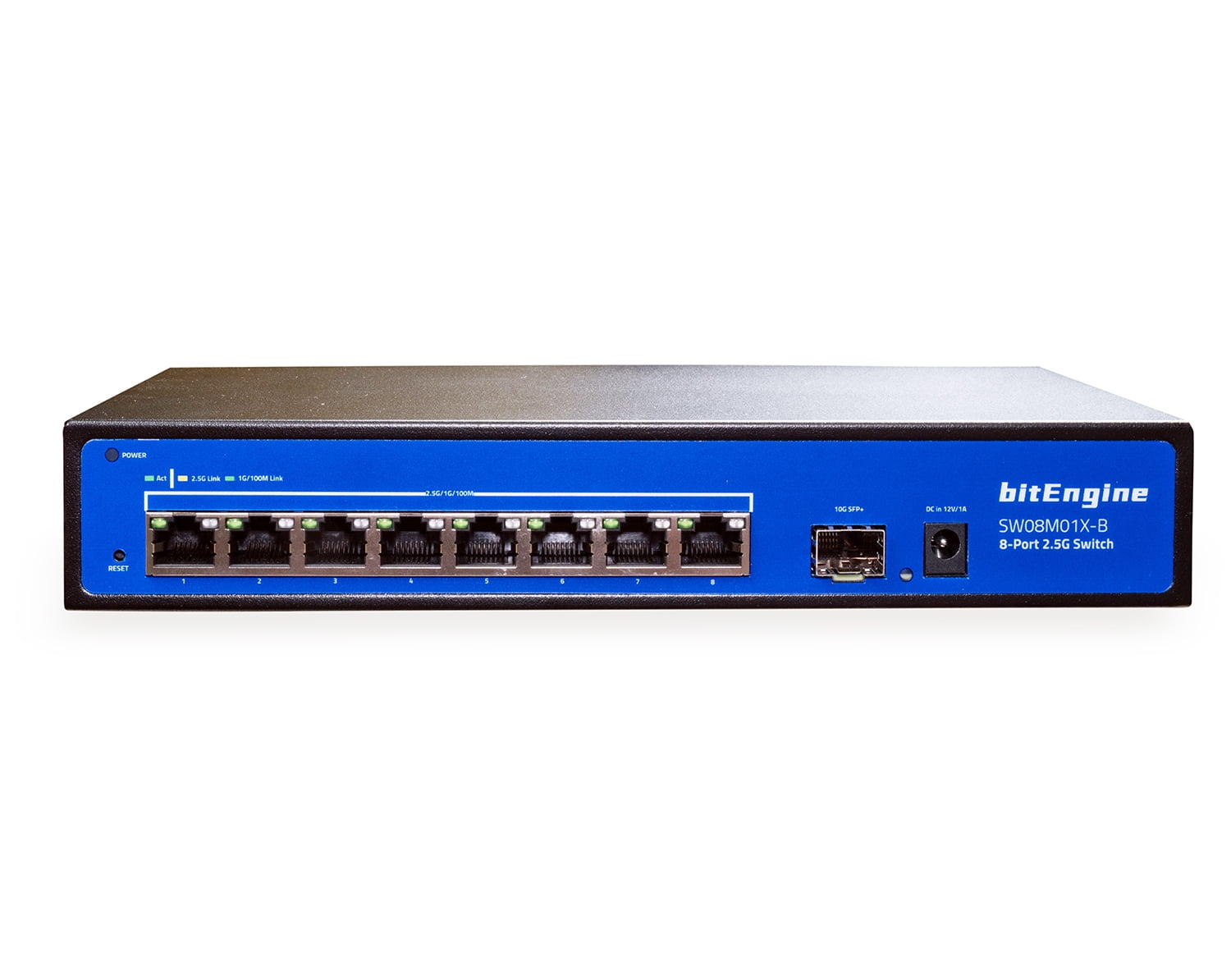 8 Port 2.5G Unmanaged Ethernet Switch with 10G SFP+ Uplink, 8 x 2.5G Base-T Ports, 60Gbps ...