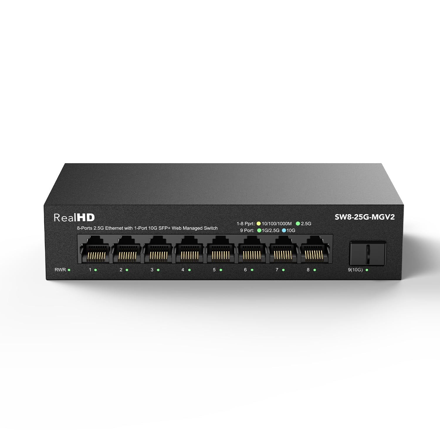 8 Port 2.5Gb Web Managed Ethernet Network Switch with 8 x 2.5 Gigabit ...