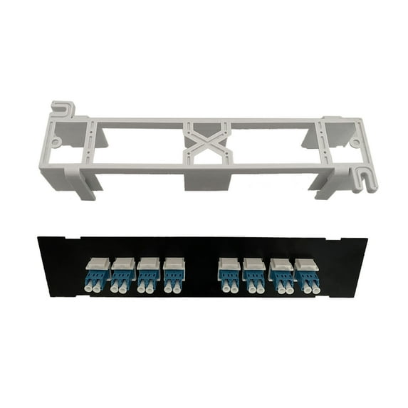 8-Port Blank Patch Panel Rack for LC Optical Fiber Wall Mount Ethernet ...