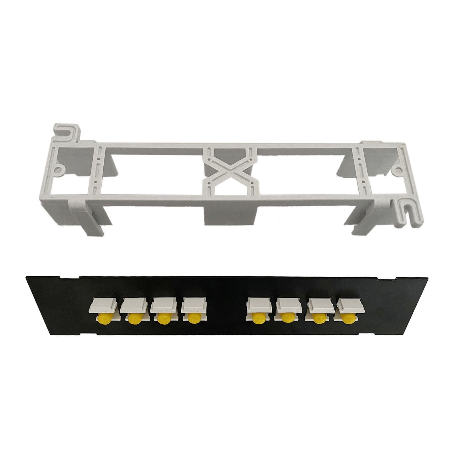 8-Port Blank Patch Panel Rack for ST Optical Fiber Wall Mount Ethernet ...