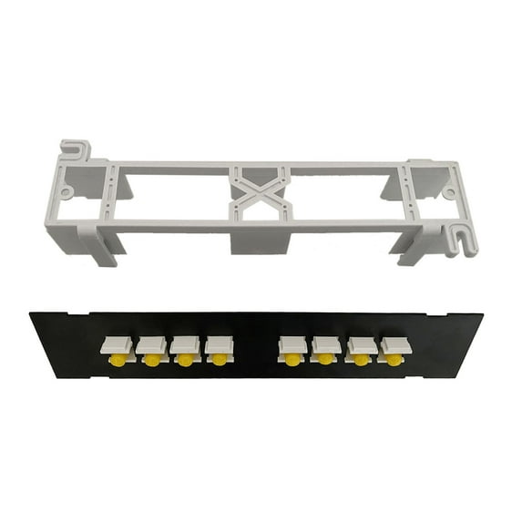 8-Port Blank Patch Panel Rack for ST Optical Fiber Wall Mount Ethernet ...