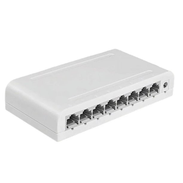 8 Port Data Switch,Network Hub,Desktop Ethernet Splitter,Plug & Play ...