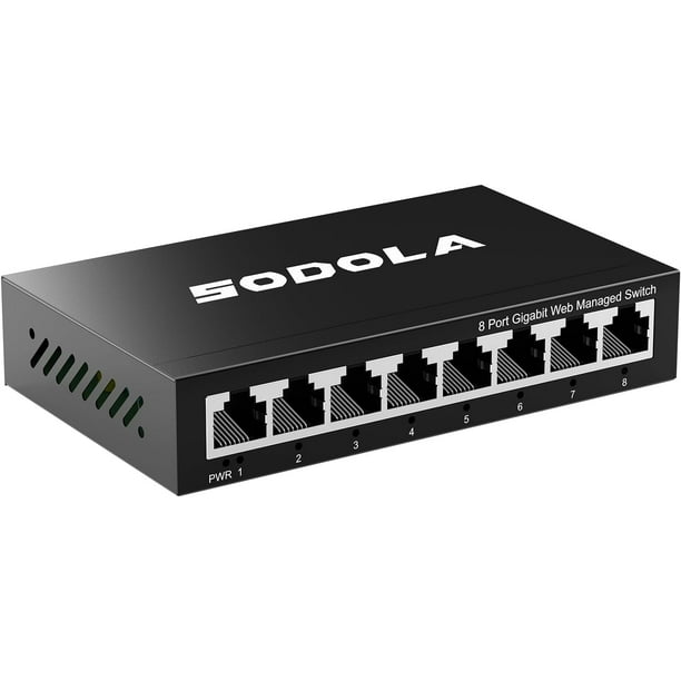 8-Port Gigabit Easy Smart Managed Ethernet Switch,Metal Housing,LACP ...