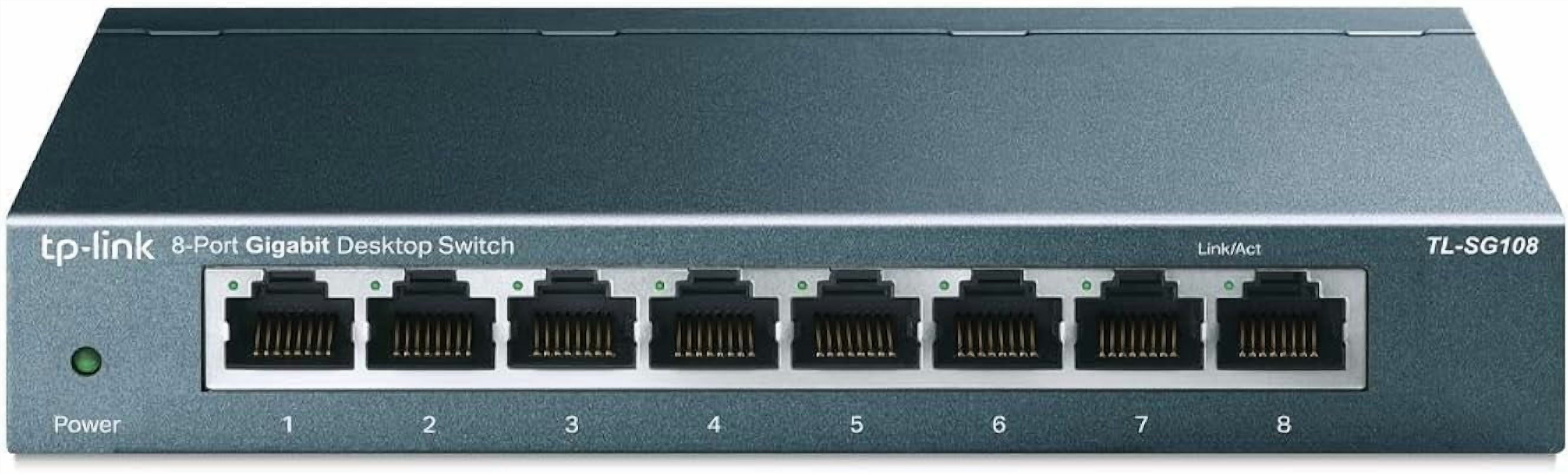 8 Port Gigabit Ethernet Network Switch - Ethernet Splitter | Plug ...