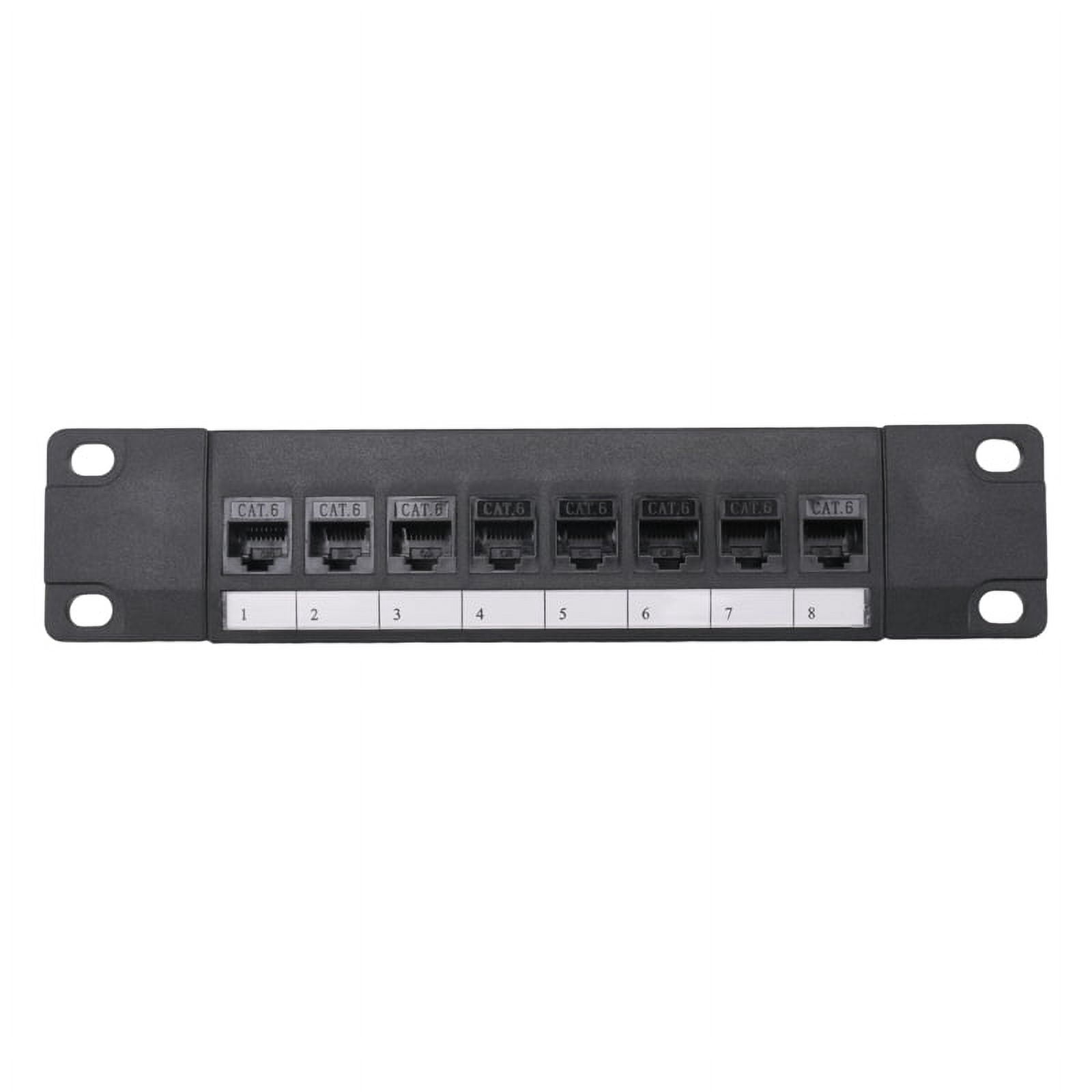 8 Port Straight-Through CAT6 Patch Panel RJ45 Network Cable Adapter ...