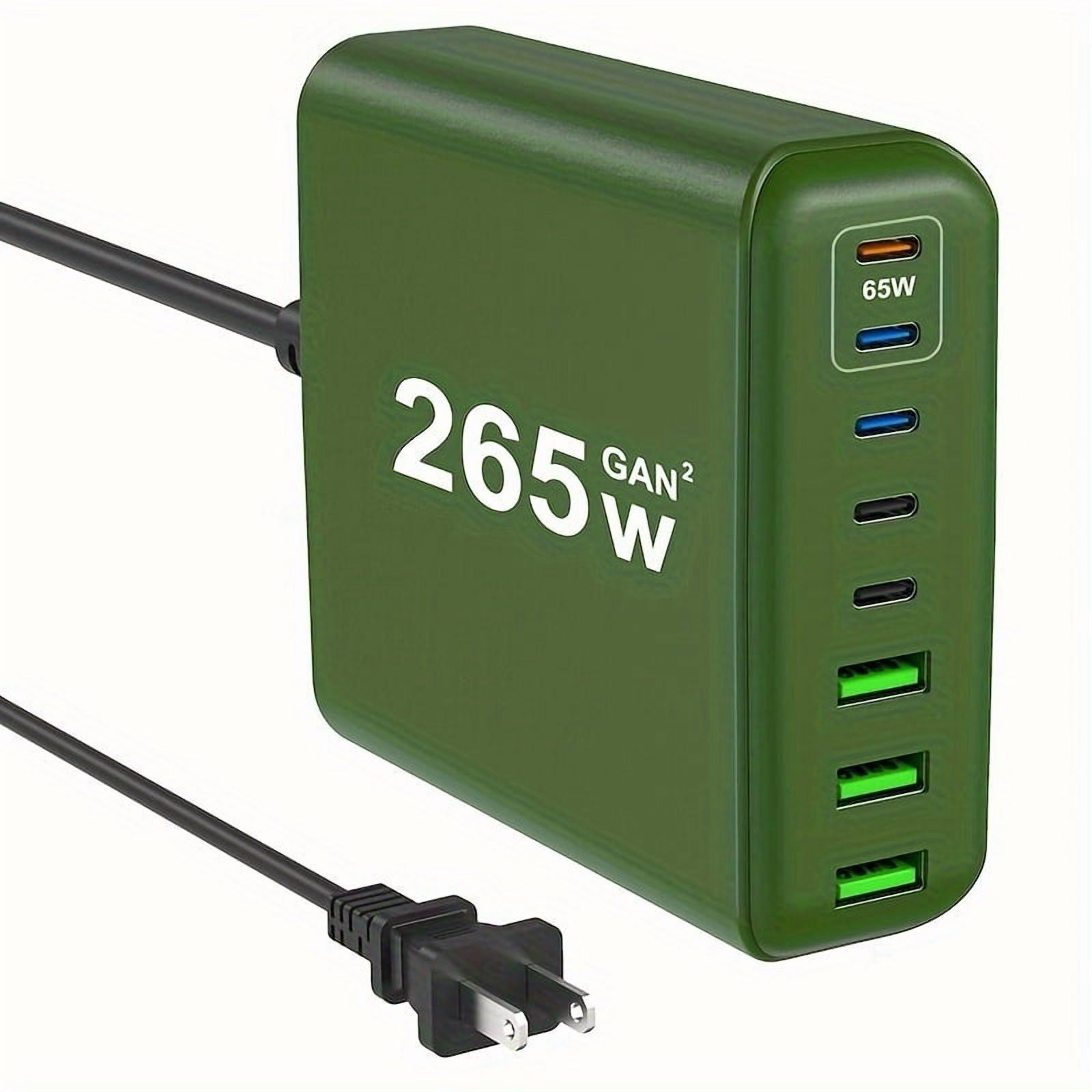 [8-Port USB C Charger] 8-Port 265W USB C Charger, Desktop USB C ...