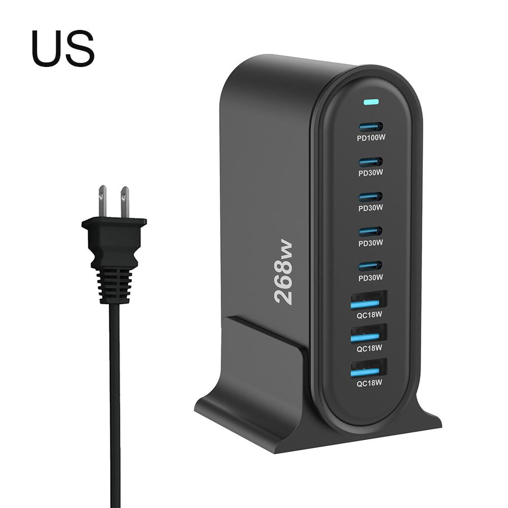 8 Port USB Charger, Power Self-Adaptation, Safe Non-Overcharging ...