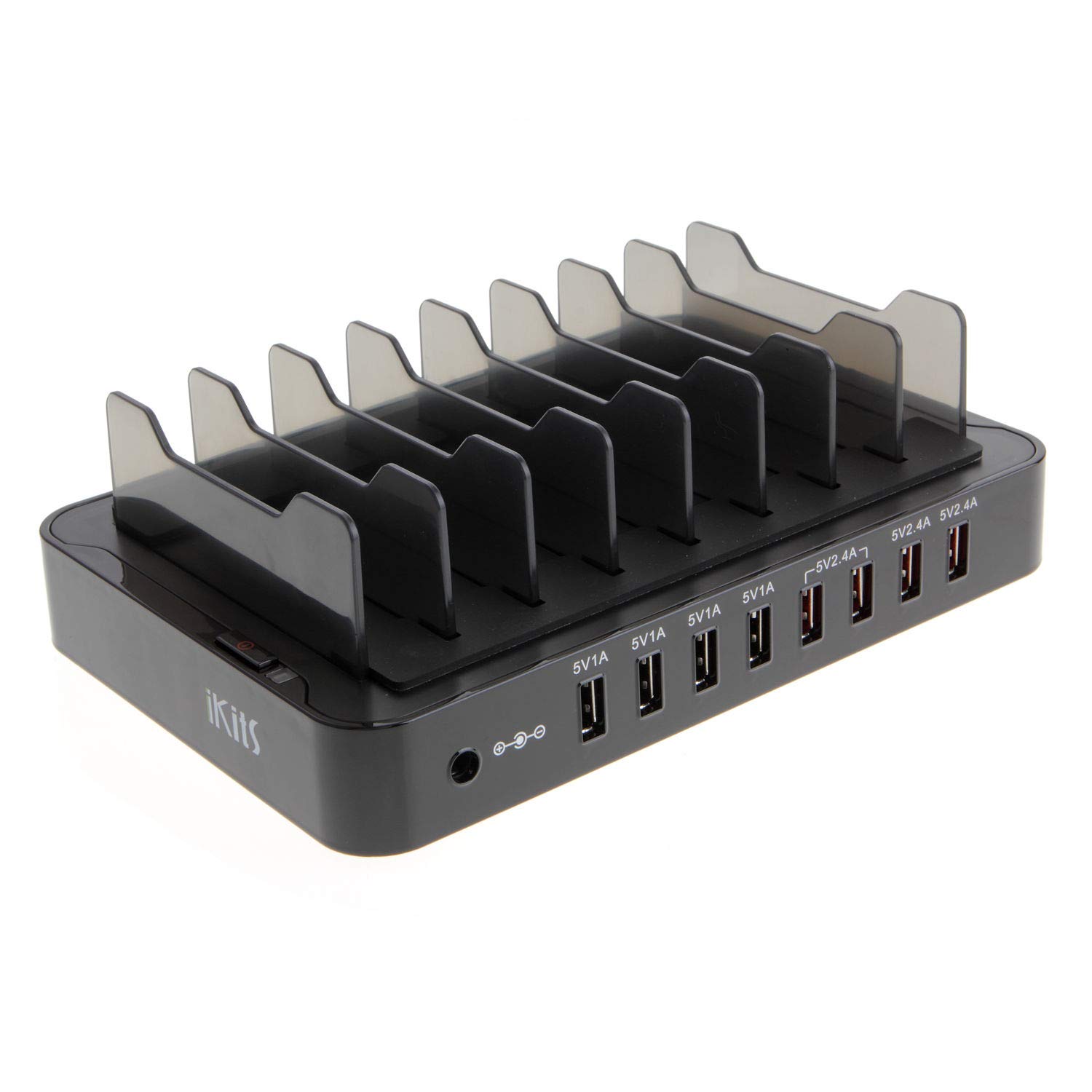 8-Port USB Charging Station Dock,4 Port Fast Charging+4 Port 5V/1A ...