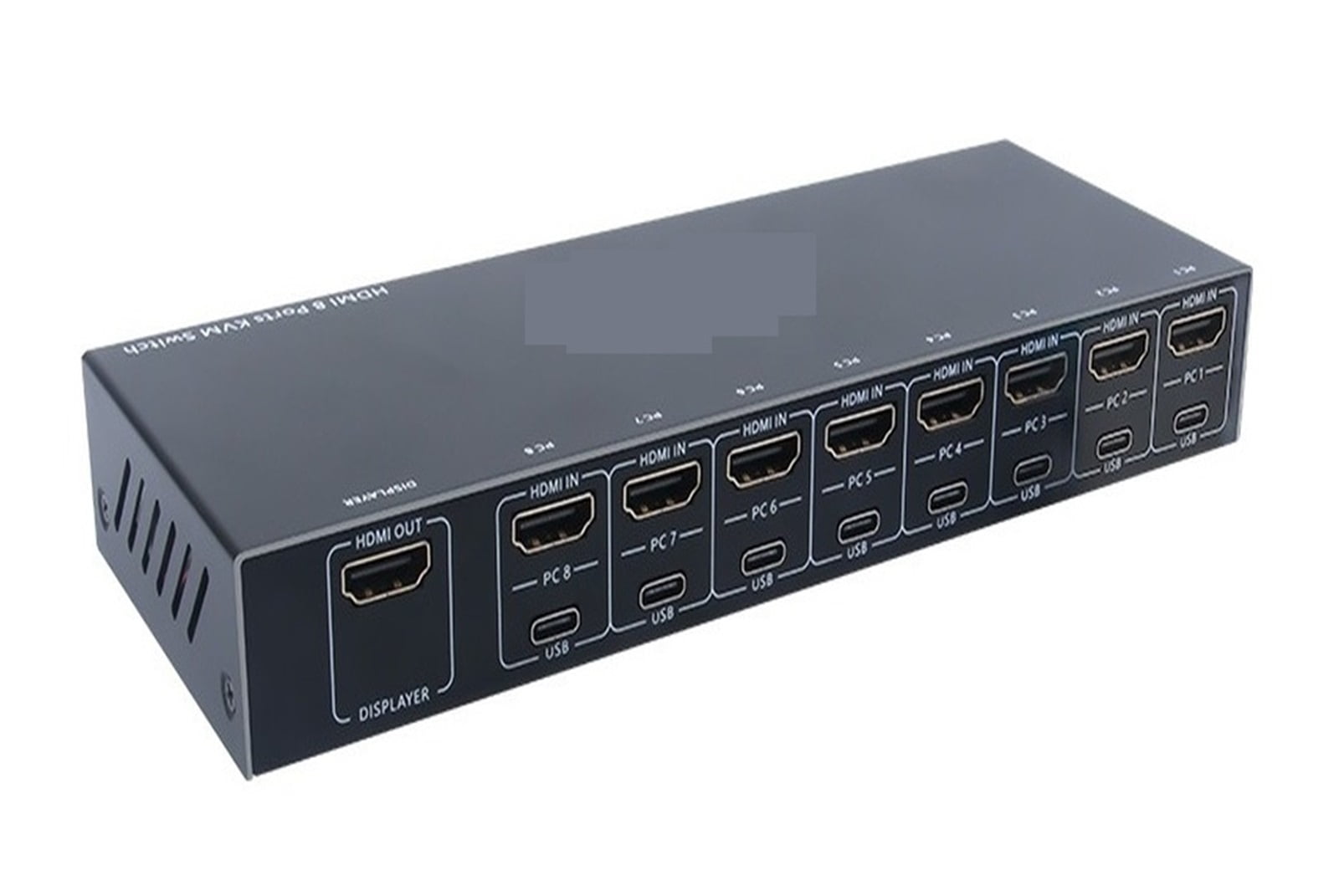 8 Ports KVM Switcher 8 IN 1 Out USB Switch Splitter For Sharing Monitor ...