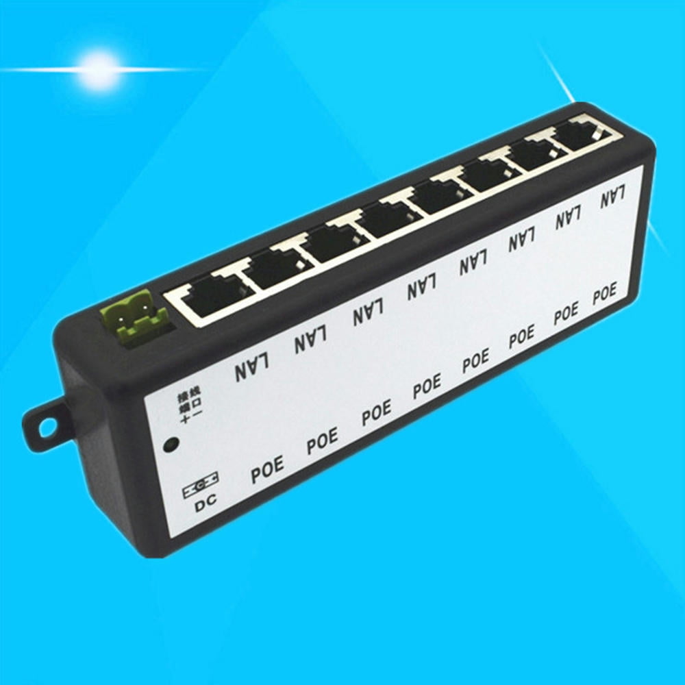 8 Ports Network POE Circuit Bridge 12-48V Power Supply Box Camera Weak ...
