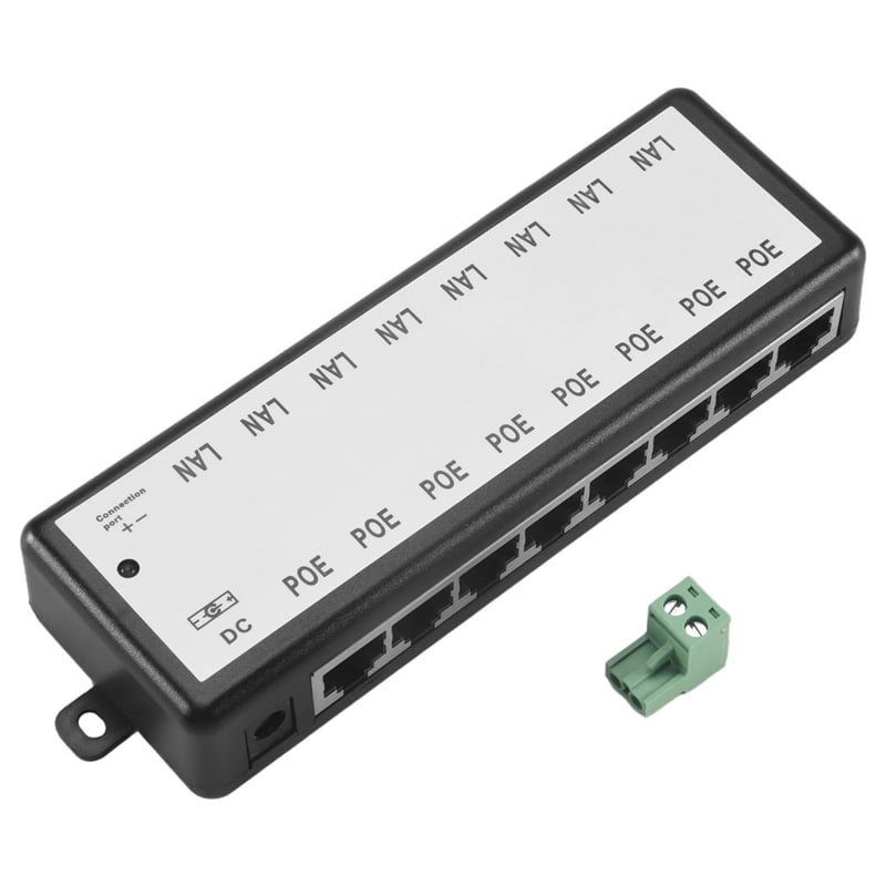 8 Ports Poe Injector Poe Splitter for Cctv Network Poe Camera - Walmart.com