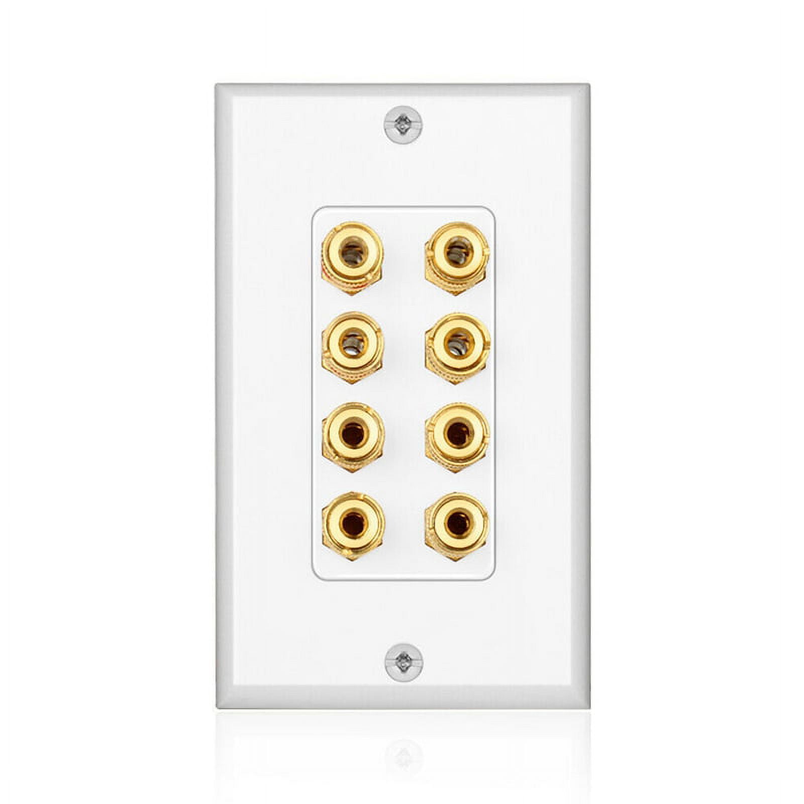 8 Posts Speaker Wall Plate Home Theater Wall Plate Audio Panel for 4 ...