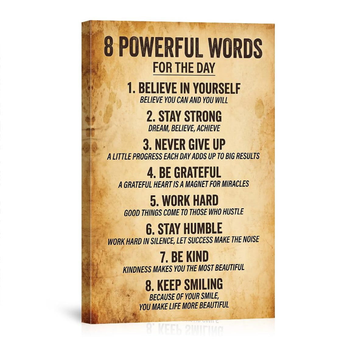 8 Powerful Words For The Day Motivational Inspirational For Home Office ...
