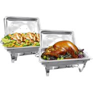 WARMOUNTS 6-Pack 5QT Round Stainless Steel Chafing Dish Buffet Set ...