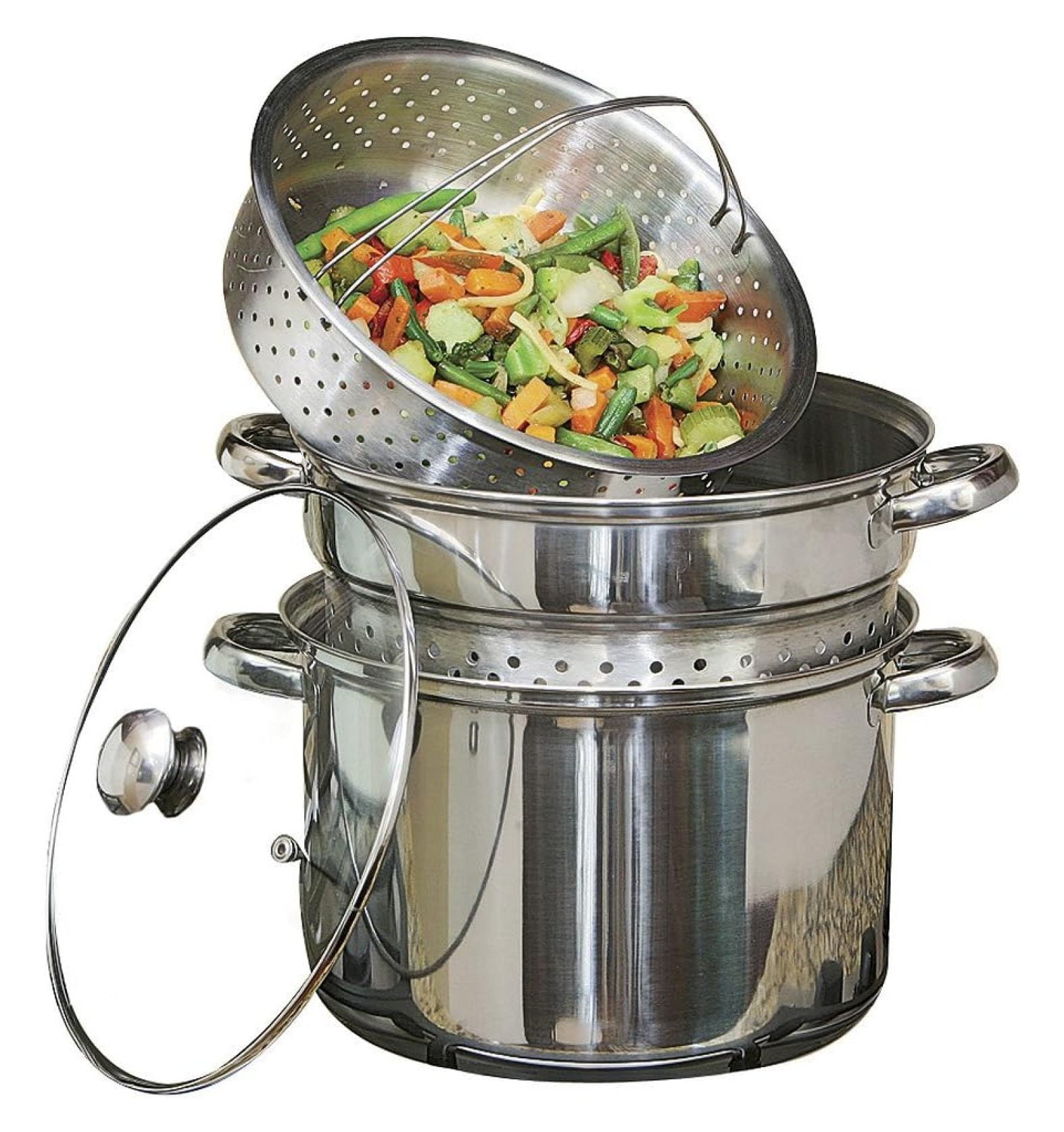 8 QT 4 Piece Stainless Steel Multi-Cooker - Walmart.com