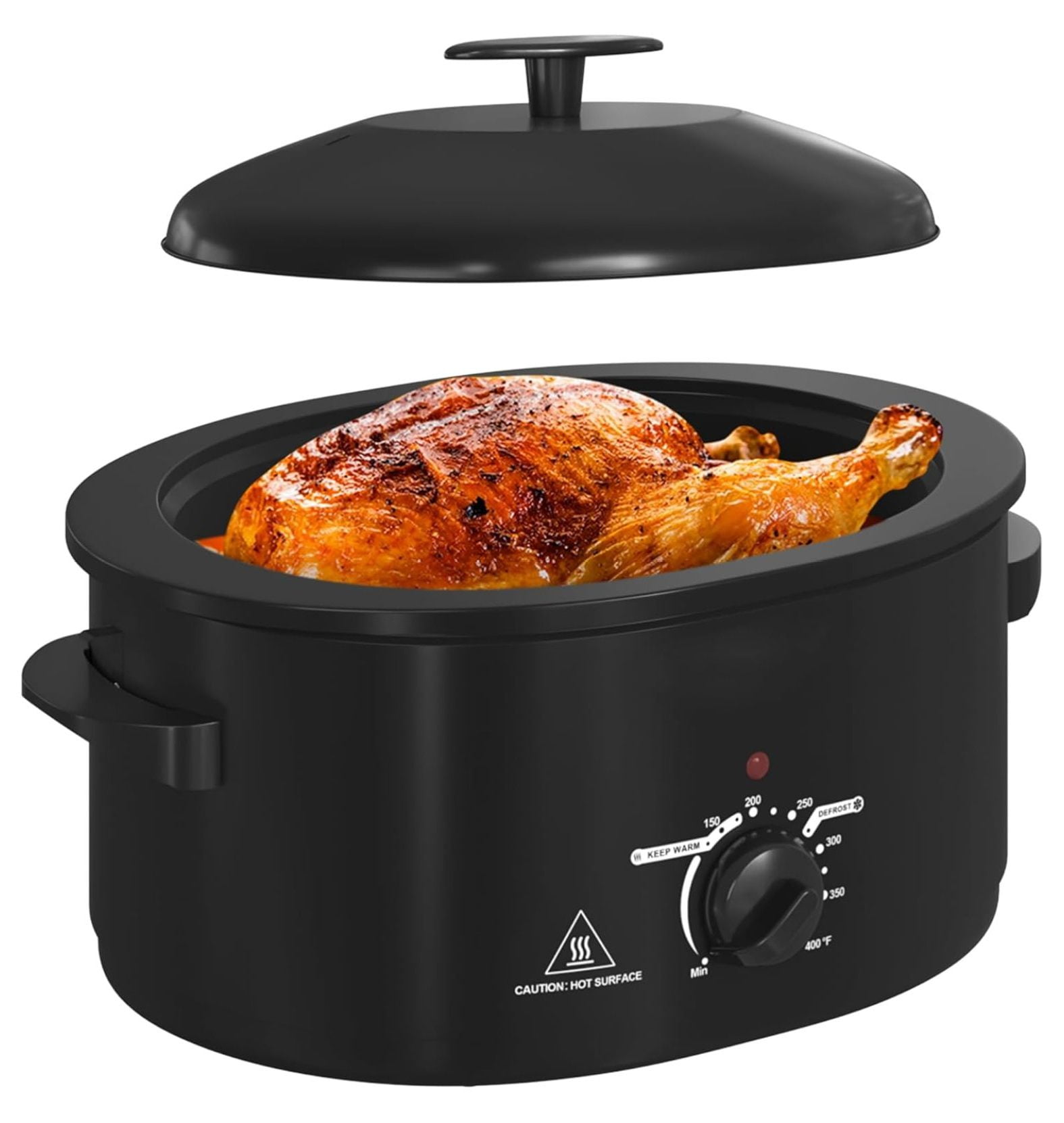 8 QT Electric Roaster Oven with Self-Basting Lid, Turkey Roaster Oven ...