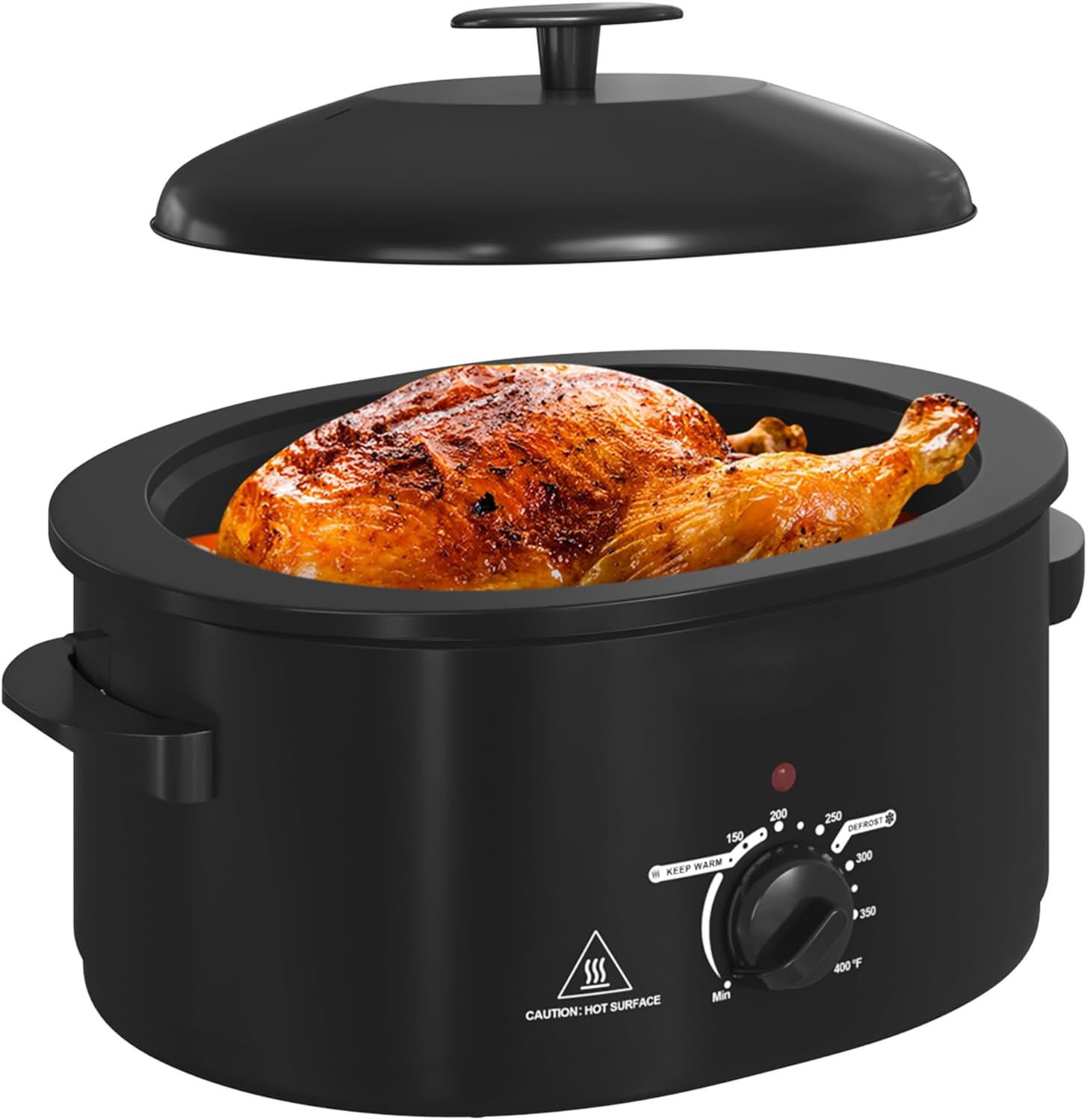 8 QT Electric Roaster Oven with Self-Basting Lid, Turkey Roaster Oven ...