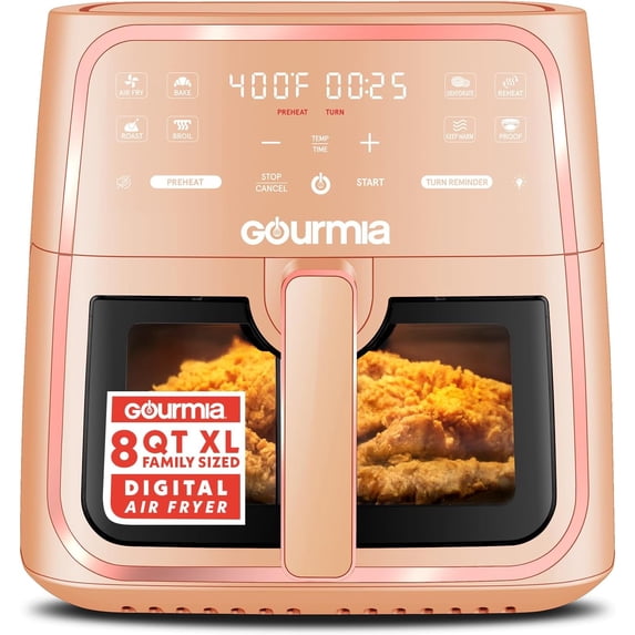 8 Qt Air Fryer, 8 Presets with Digital Display, FryForce 360 ...