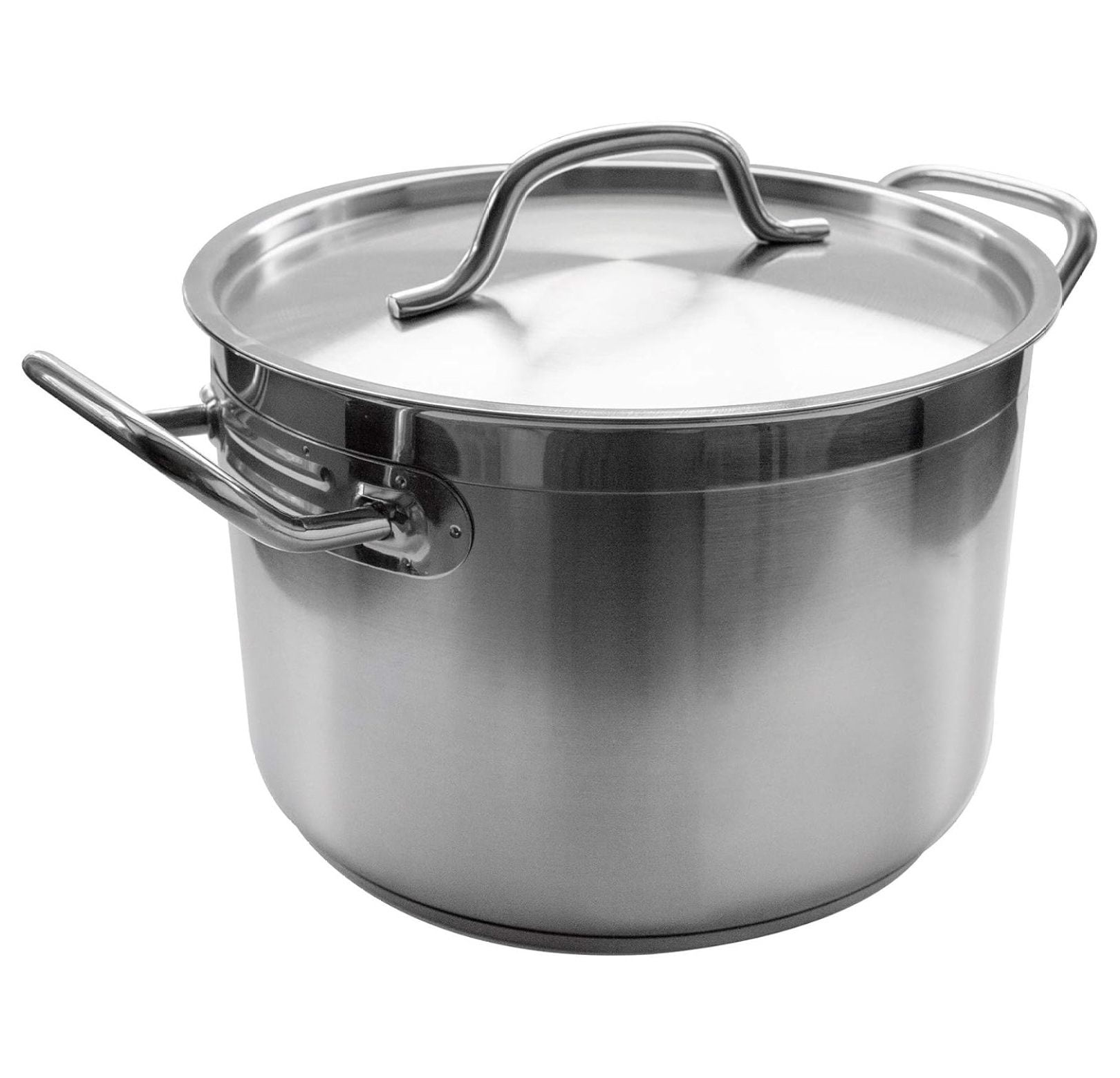 8 Qt Stainless Steel Stock Pot w/Cover - Walmart.com