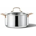 8 Qt Tri-Ply Stainless Steel Stockpot, Non-Toxic Stock Pot with Lid ...