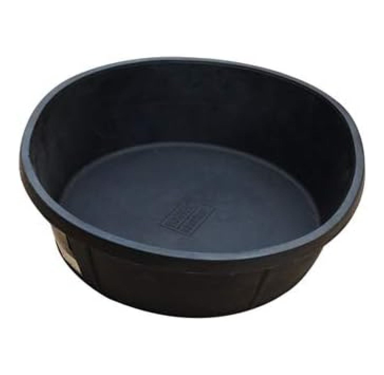 8 Quart Capacity Heavy Duty Livestock Black Rubber Feed Pan - (1 Pack ...