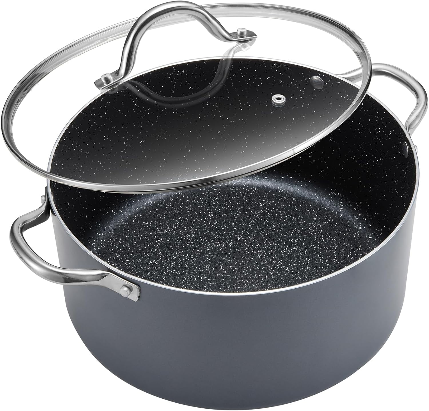 8 Quart Cooking Pot, Large Non Induction Stock Pots with Lid, Stove ...