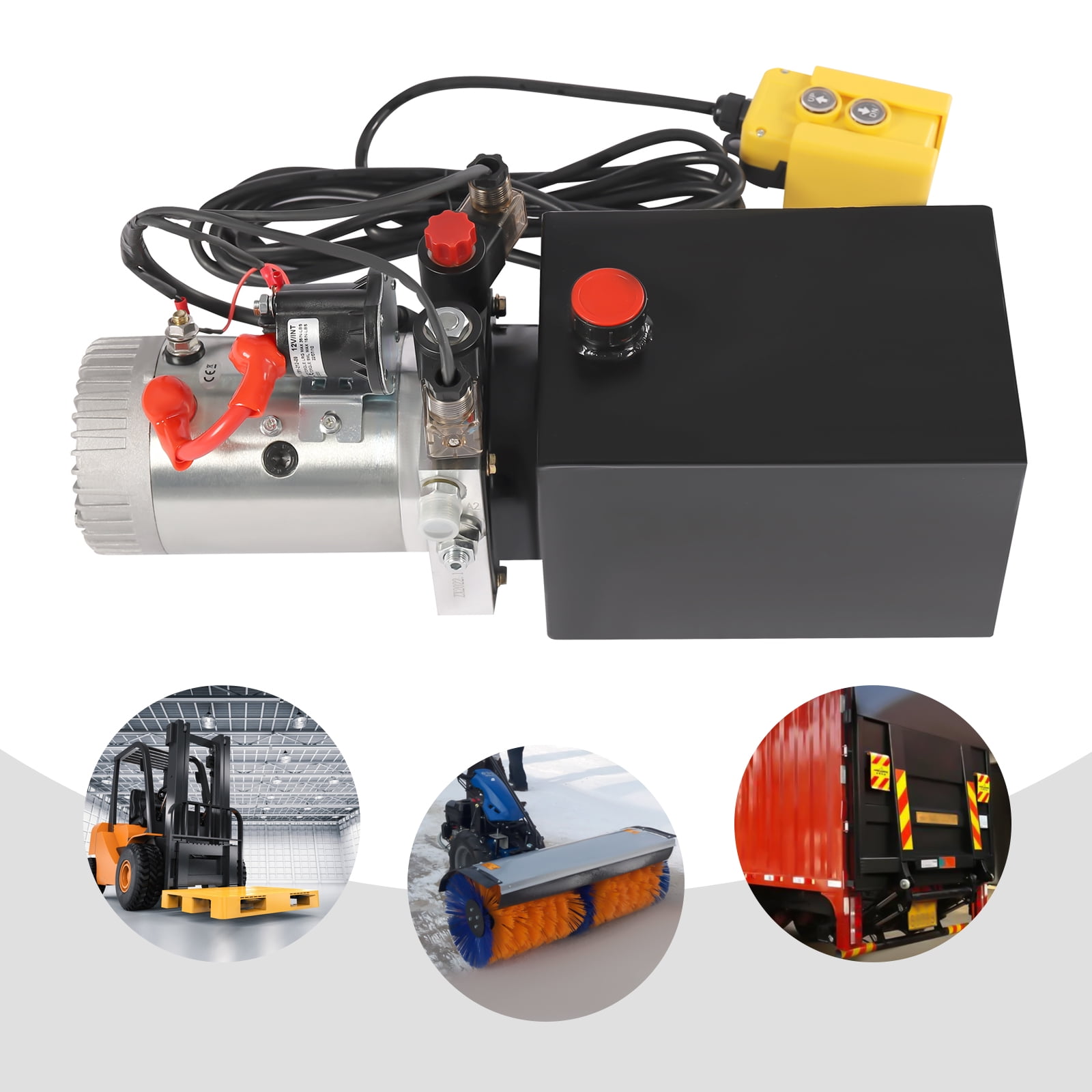 8 Quart Double Acting Hydraulic Electric Pump Dump Trailer 12V Unit ...
