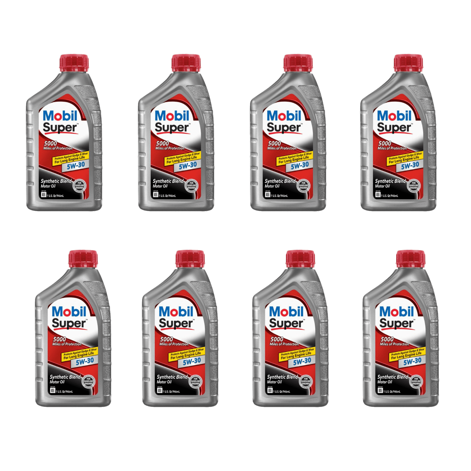 8 Quart Engine Motor Oil Mobil Super Synthetic Blend SAE 5W-30 MPN ...