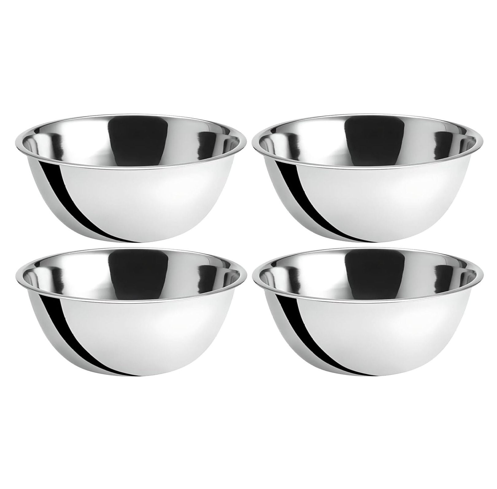 8 Quart Mixing Bowls | Set of 4 | 13.25-Inch Stainless Steel ...